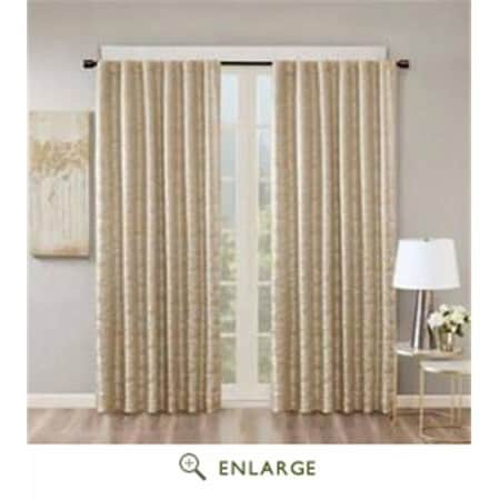 Sunsmart SunSmart SS40-0004 50 x 84 in. Cassius Jacquard Total Blackout Panel; Gold SS40-0004 | Zoro